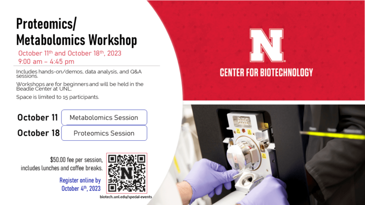 Proteomics and Metabolomics Workshop | Nebraska Center for Biotechnology | Nebraska